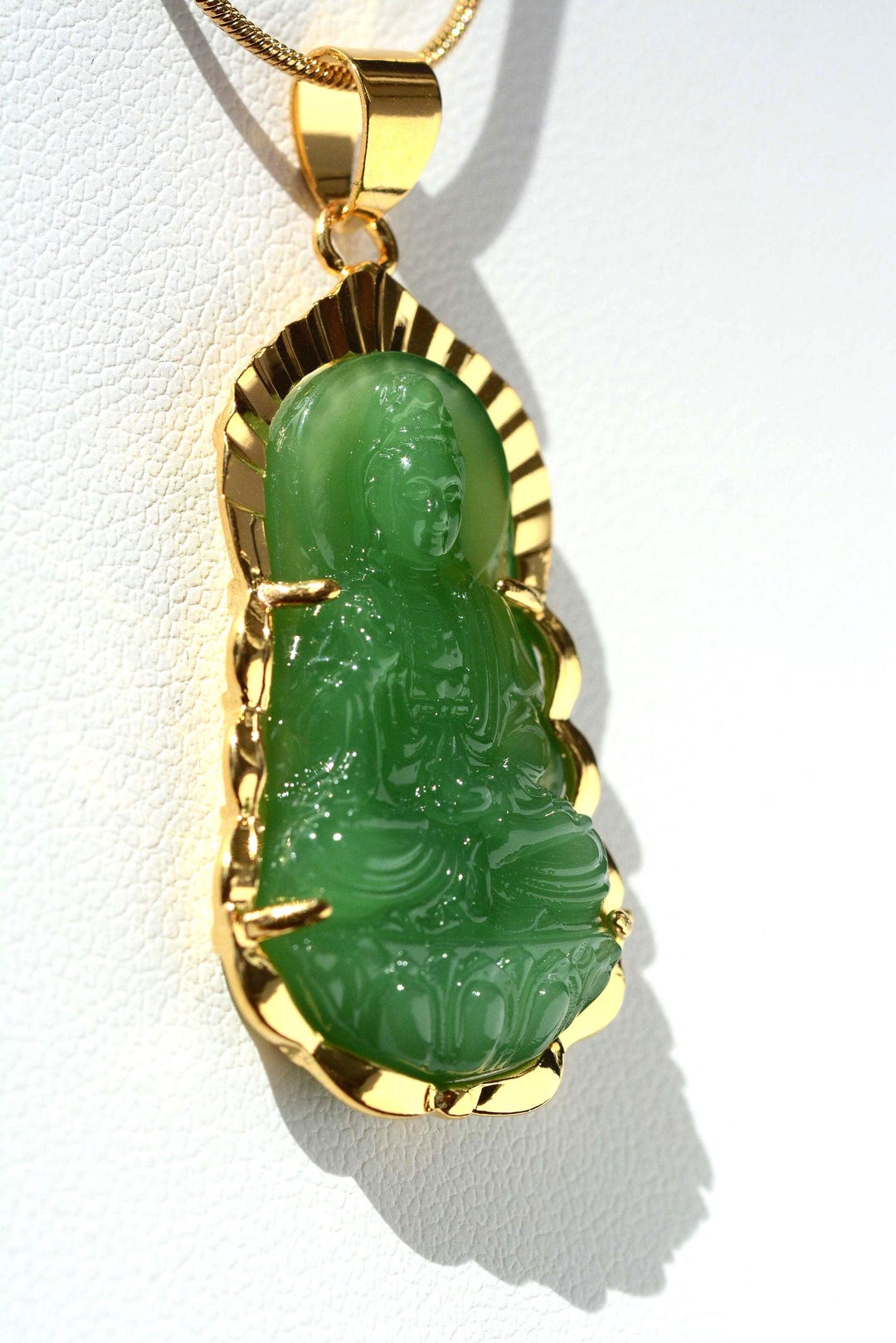 Large Kuan Yin Faux Jade Necklace by the Healing Gypsy * Compassion ...