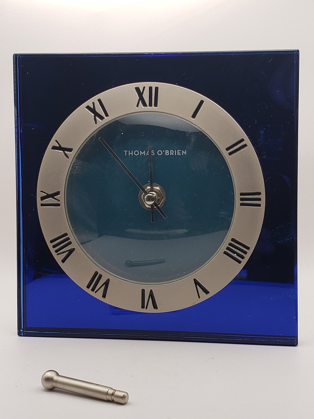 Thomas O'brien Mirror Desk Clock Blue - Etsy