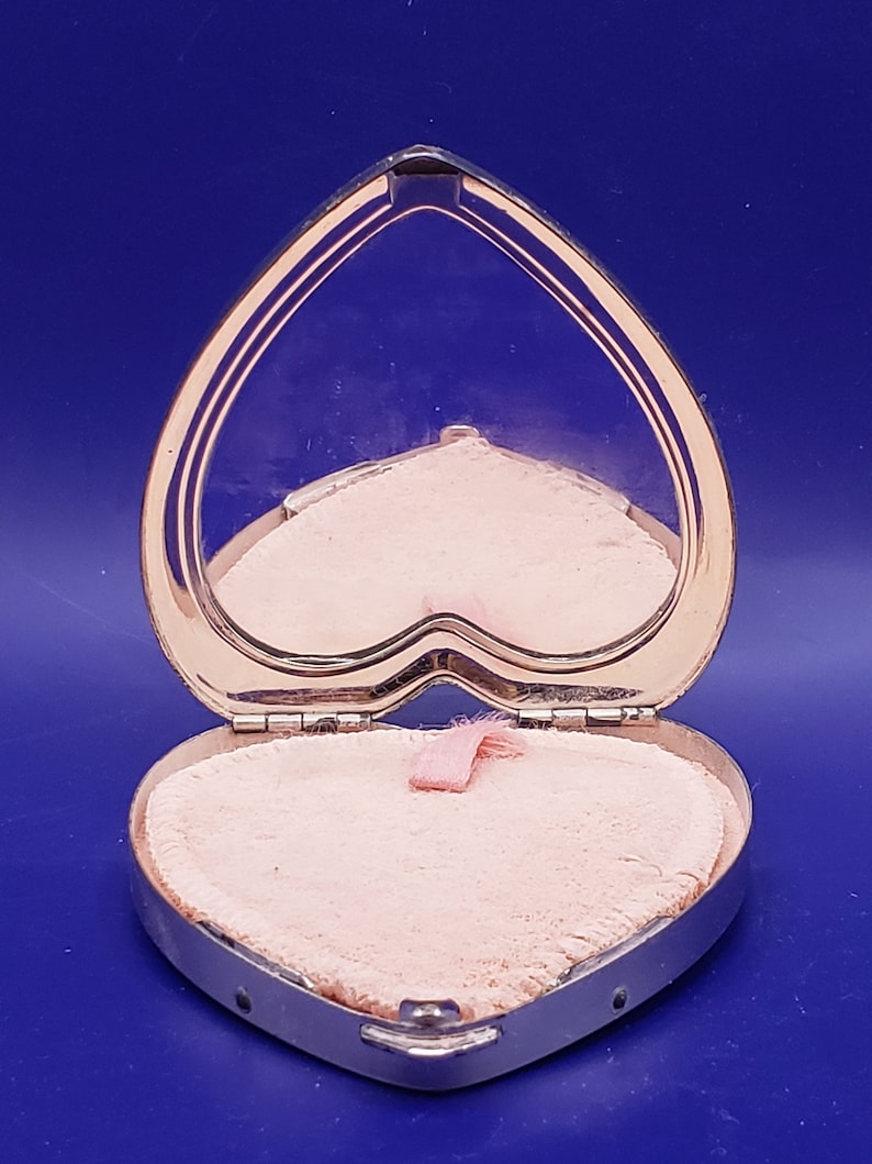 Vintage Sterling Silver Hingeco Compact Heart-shaped 1940s - Etsy