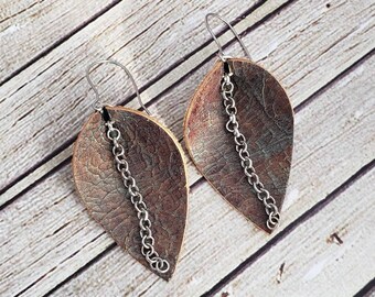 Leather earrings | Etsy