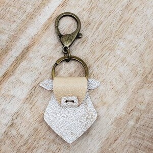 Cow Keychain, Cow Keyring, Genuine Leather Keychain, Highland Cow ...