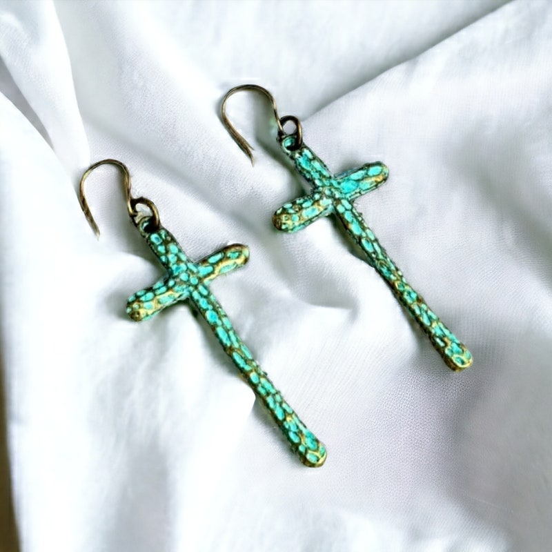 Cross Earrings - Etsy