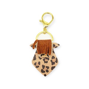 Highland Cow Keychain, Cow Keyring, Genuine Leather Keychain, Purse Bag ...