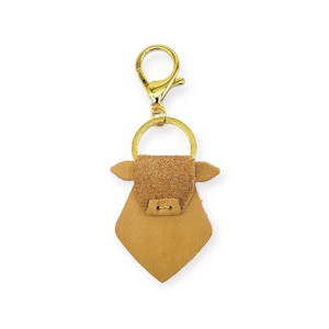 Cow Keychain, Cow Keyring, Genuine Leather Keychain, Highland Cow ...