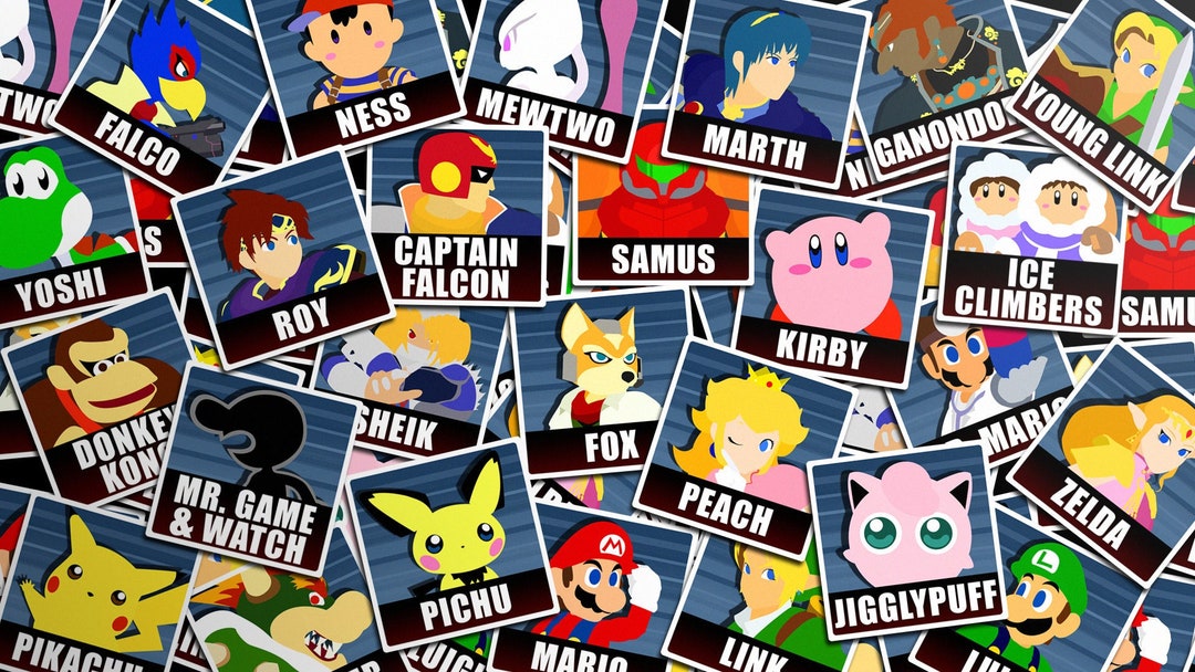 Melee Roster Stickers - Super Smash Bros. Melee SSBM - Etsy