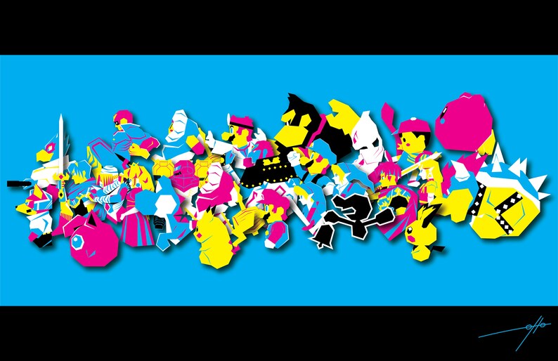 Melee Poster CMYK Super Smash Bros. Melee SSBM - Etsy