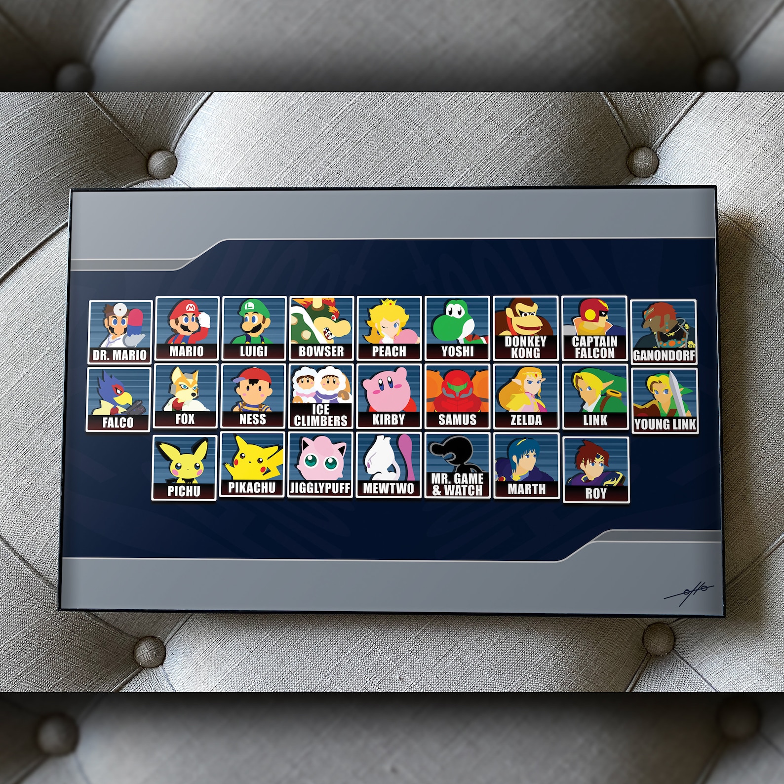 Melee Roster Poster - Super Smash Bros. Melee SSBM - Etsy