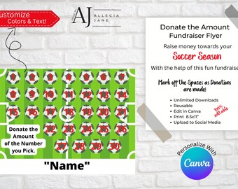 SOCCER FUNDRAISER Editable Digital Download Pick a Date - Etsy