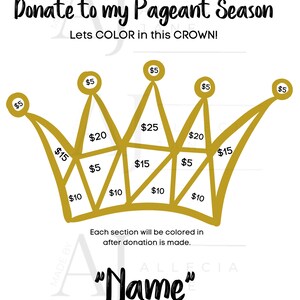 Color in the Pageant Crown Fundraiser - Etsy