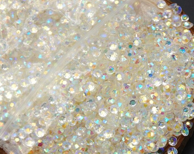 3mm Crystal Clear Transparent AB Jelly Round Flat Back Bling Loose ...