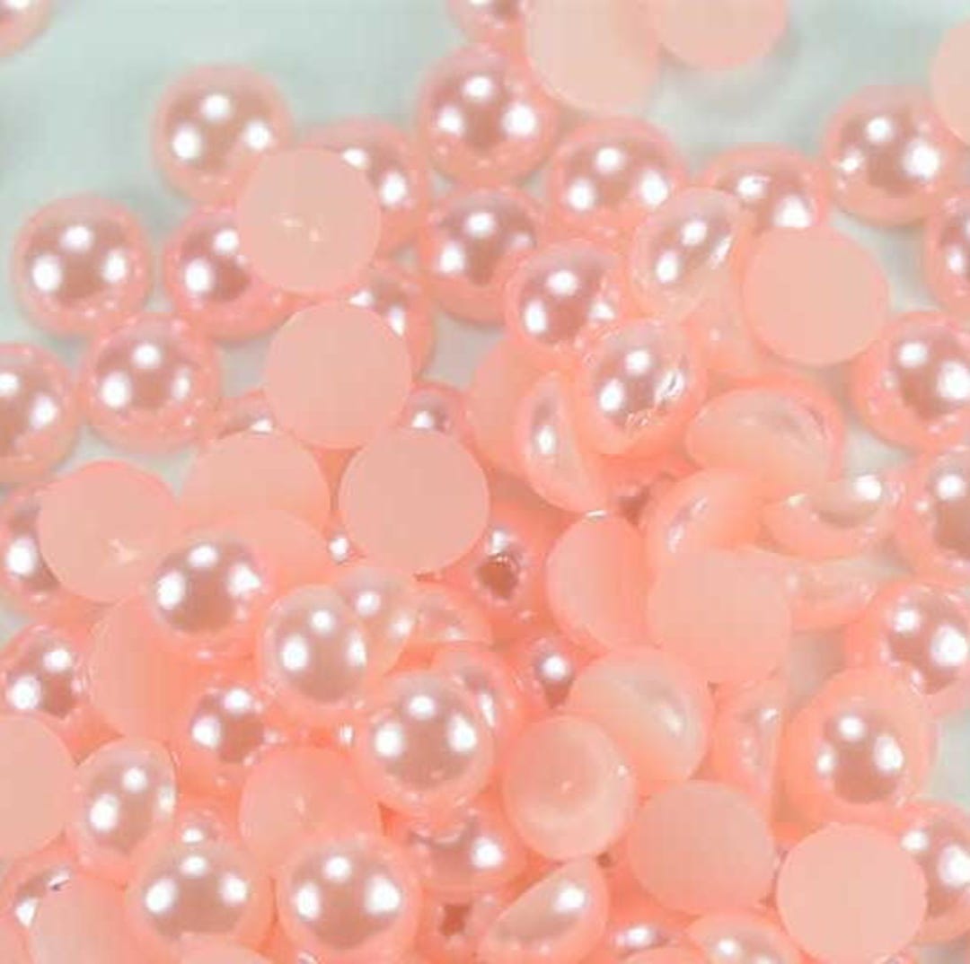 6mm Pale Pink Resin Flat Back Half Round Pearls 1000pcs - Etsy