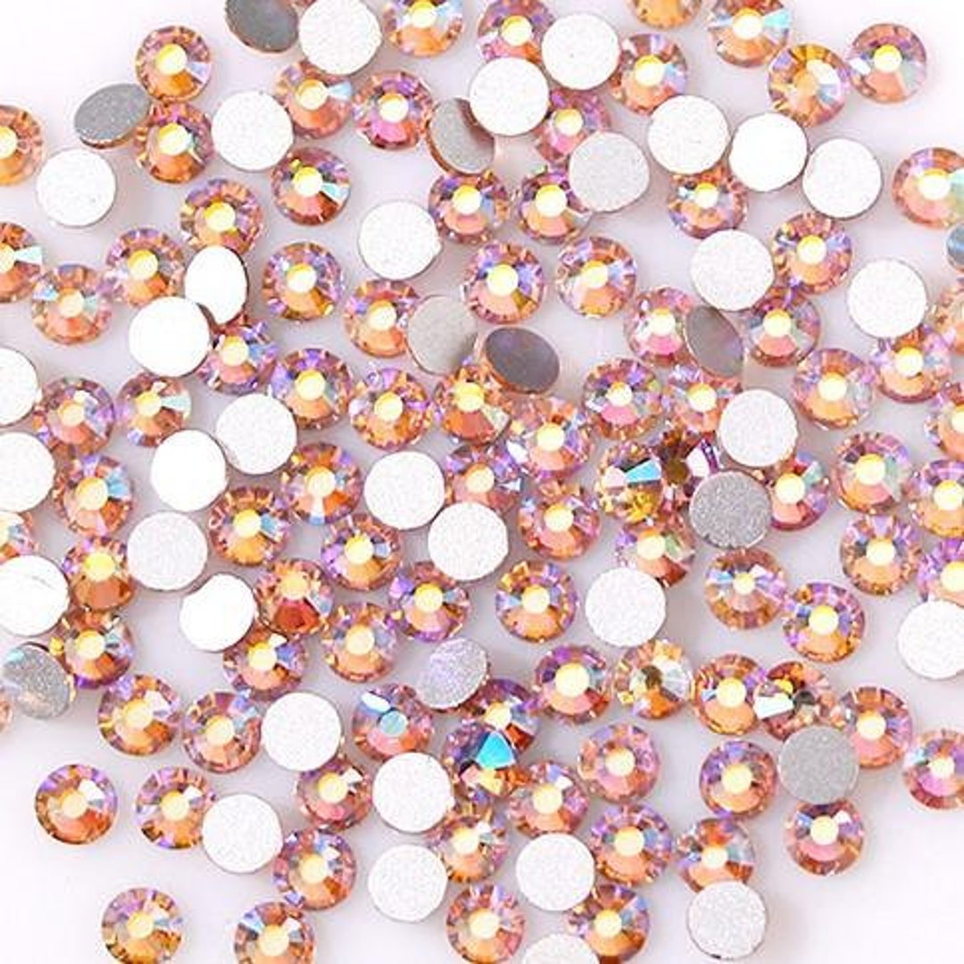 Ss12/3mm Champagne AB Glass Round Flat Back Loose Rhinestones - Etsy
