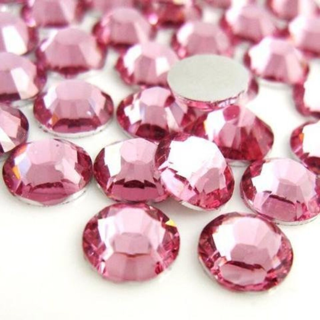 3mm Pink Resin Round Flat Back Bling Loose Rhinestones Non - Etsy