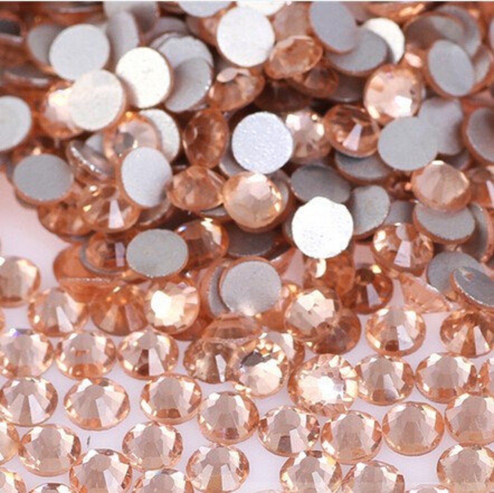 Ss30/6mm Champagne Crystal Glass Round Flat Back Loose - Etsy