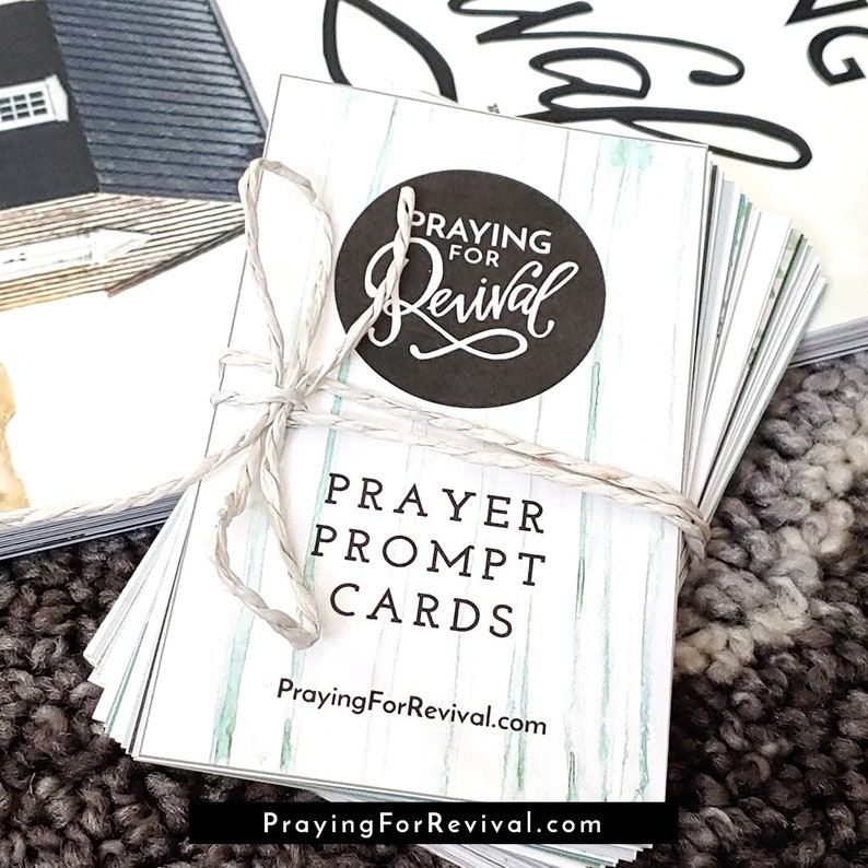 Praying For Revival Hand-lettered Prayer Prompt mini-cards | Etsy