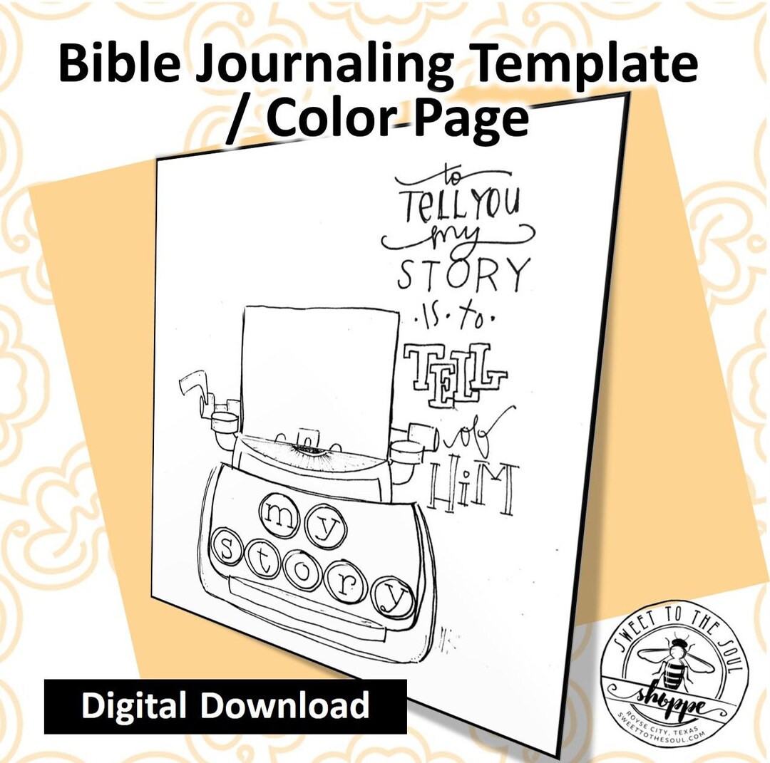 Scripture Color Page / Journaling Template "mark 16:15"- Digital ...