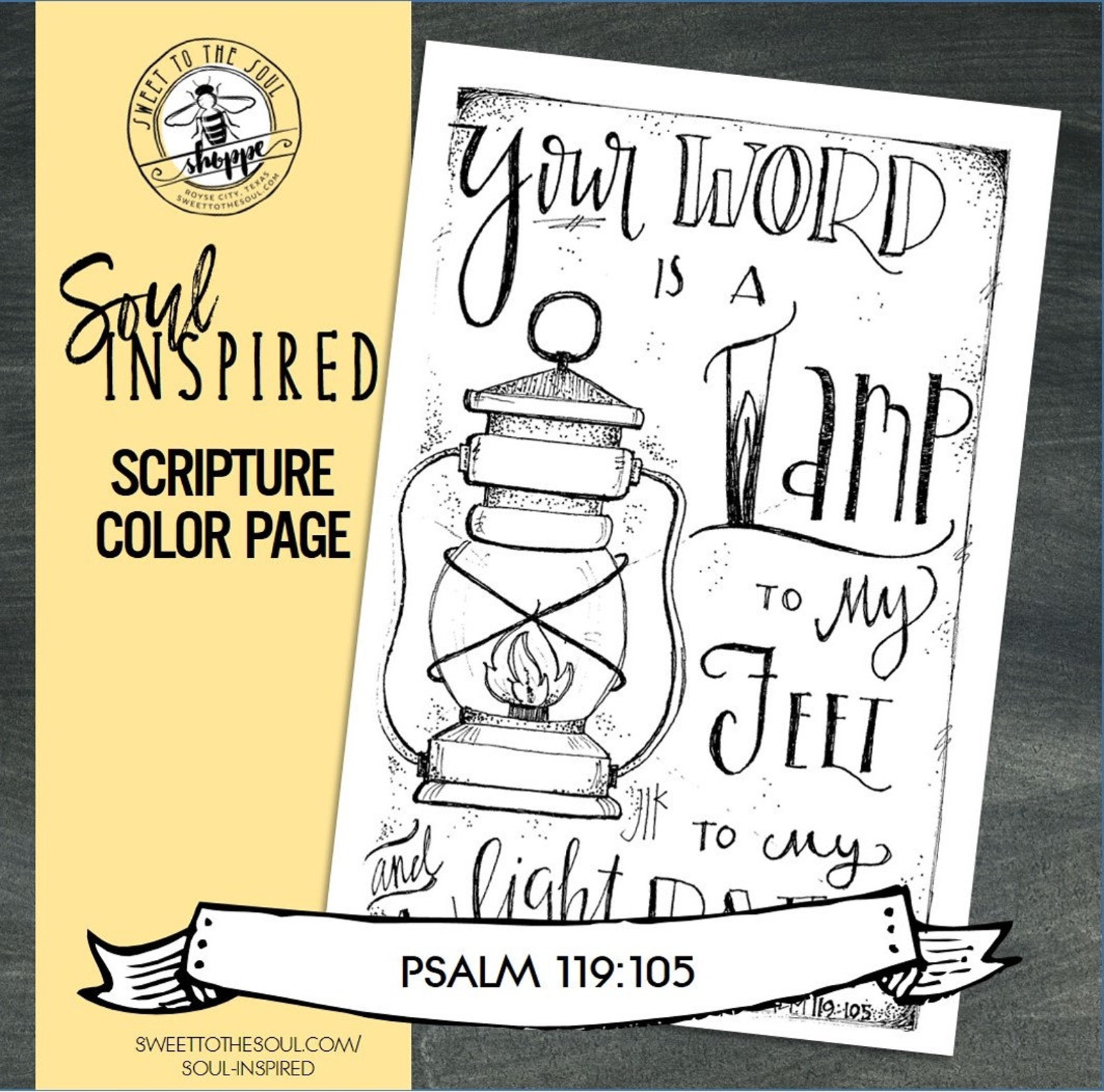 Soul Inspired Scripture Color Page/print psalm | Etsy