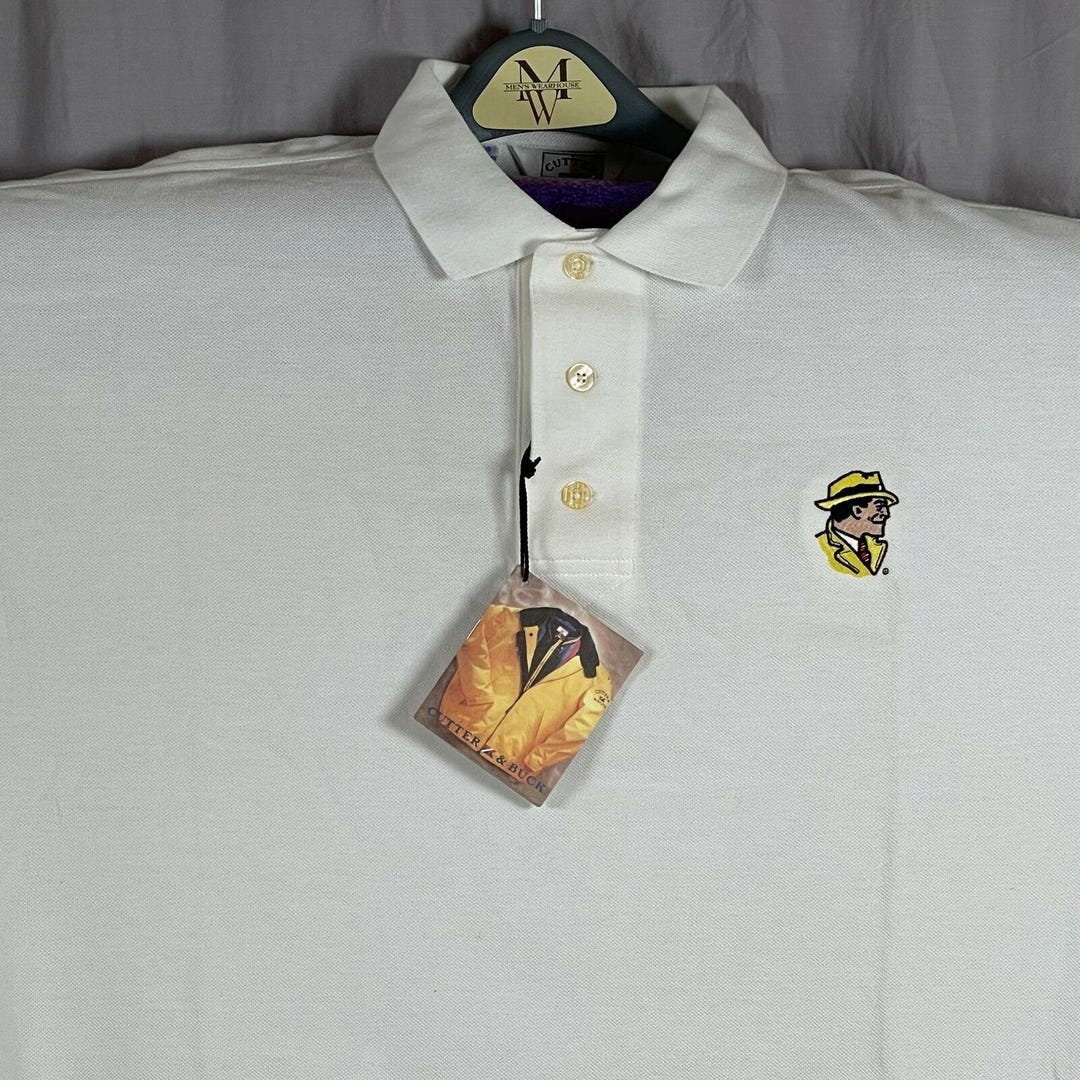Dick Tracy Movie Promo Embroidered Mens Polo Shirt Detective NWT Cutter ...