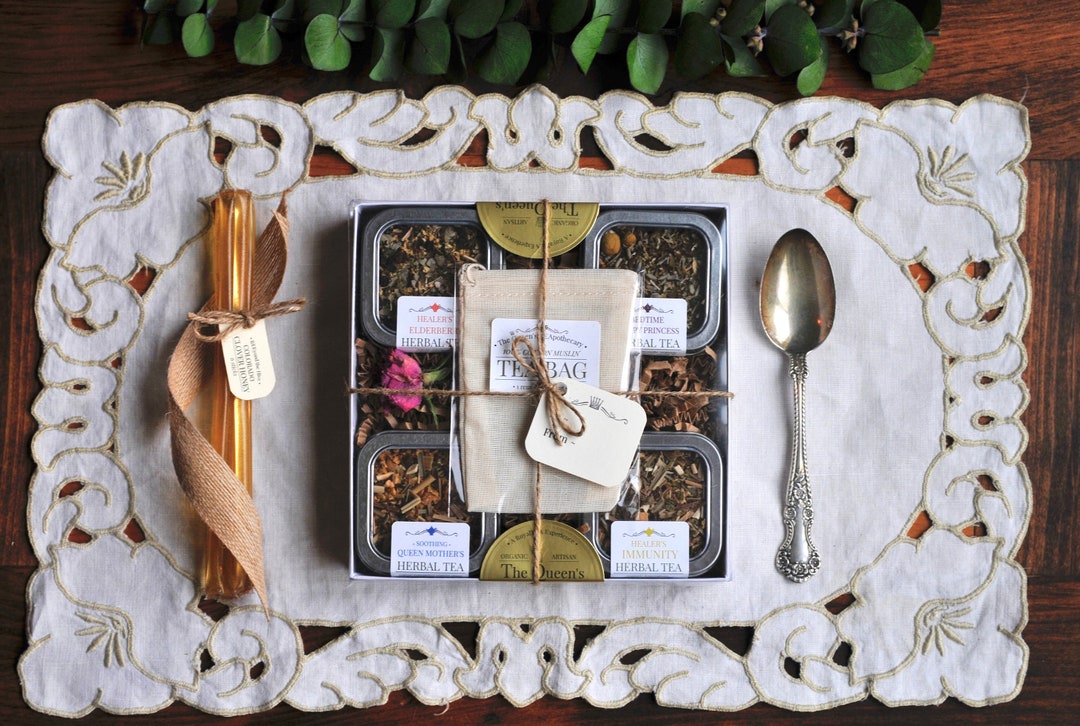 4 Tin Tea Sampler | 4 Herbal Teas | Artisan Handcrafted Organic Loose ...