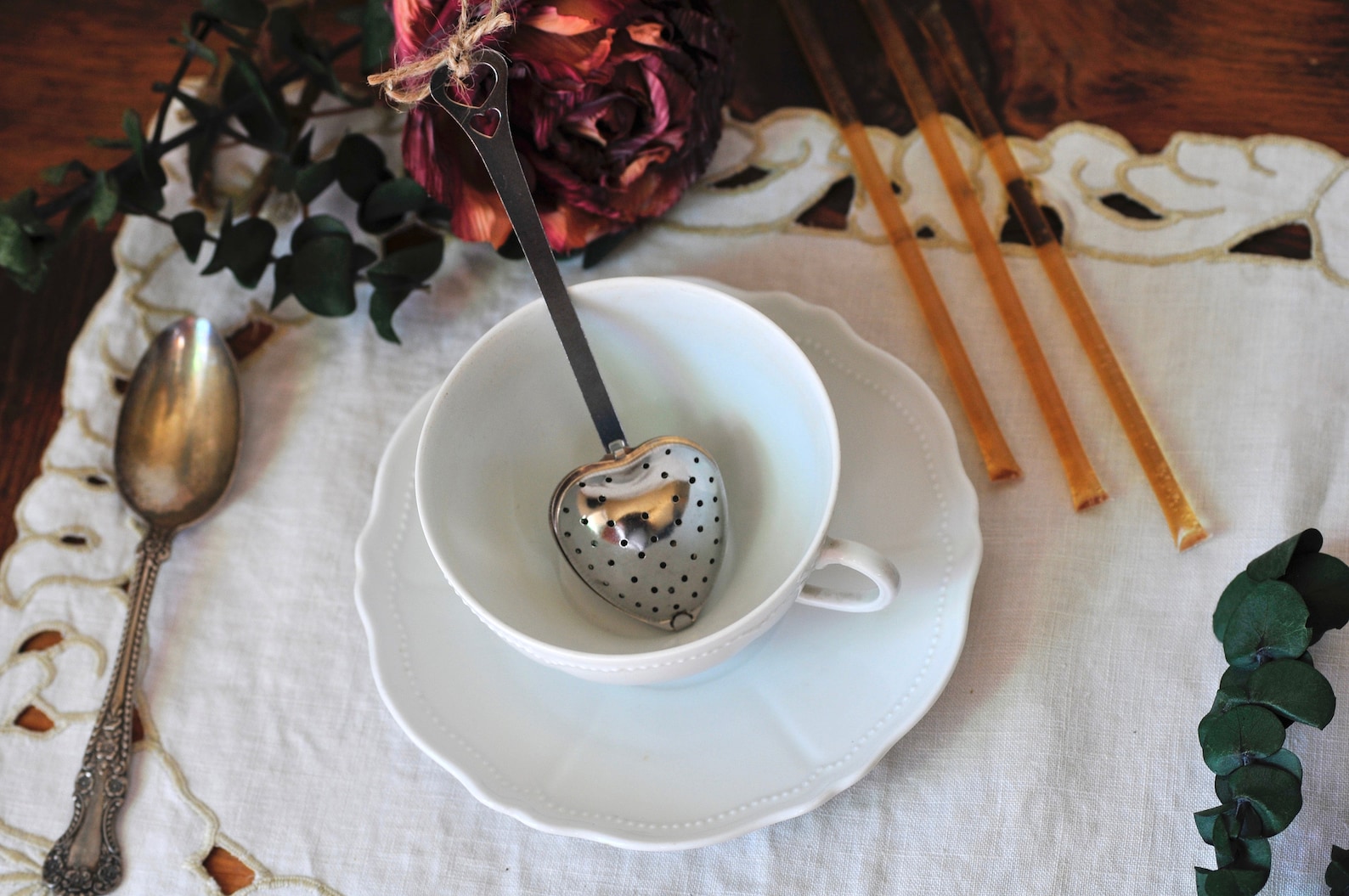 Heart Tea Infuser | Stainless Steel Tea Spoon | Infusion Steeper ...