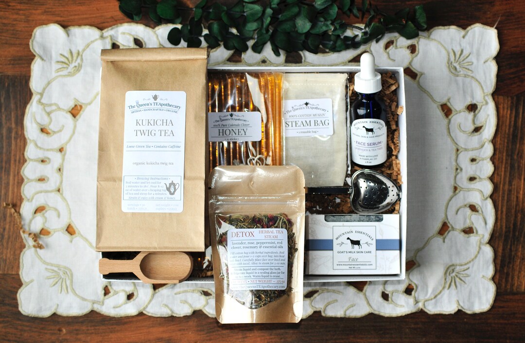 Puritea Skin Collection Tea & Bath Gift Set Organic Tea for Skin ...