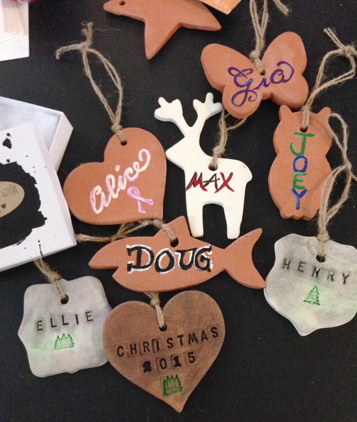 Handmade Cookie Tile Ornaments-Personalized with names | Etsy