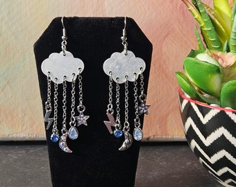 Cute Cloud With Rain Drops Fashion Earrings - Etsy
