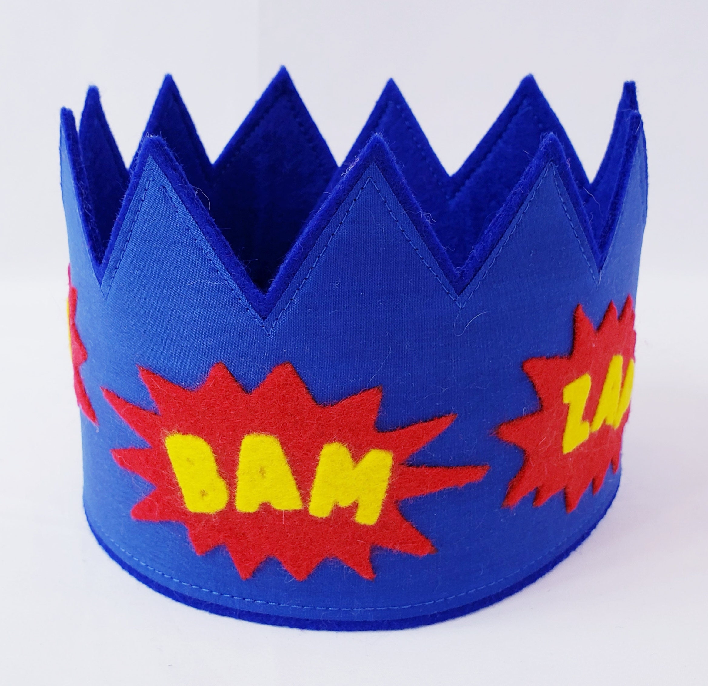 Super Hero Crown Kids Super Hero Party POW BAM ZAP | Etsy