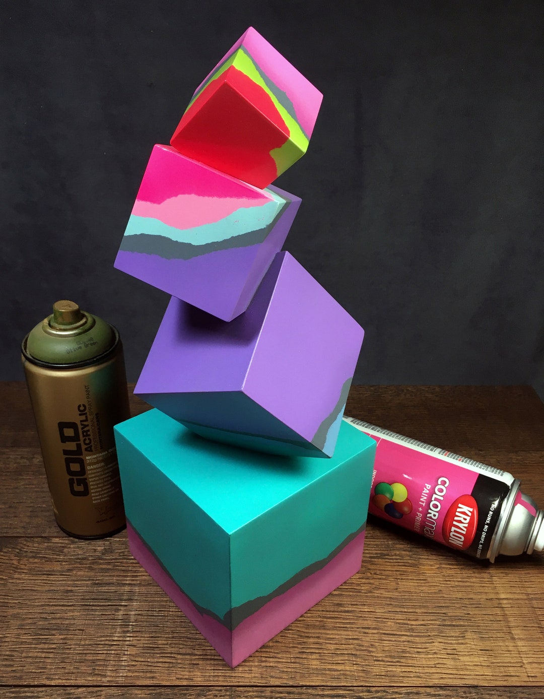 Abstract Sculpt in Vibrant Colors. - Etsy