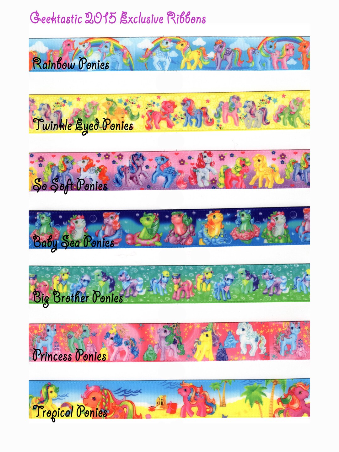 My Little Pony - 2015 Geektastic Exclusives Ribbons - Rainbow, So-soft ...