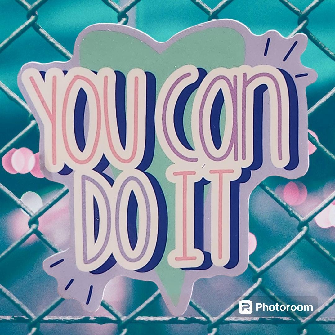 Sticker Motivational | You Can Do It | Scrapbook | Die-cut Sticker - Etsy
