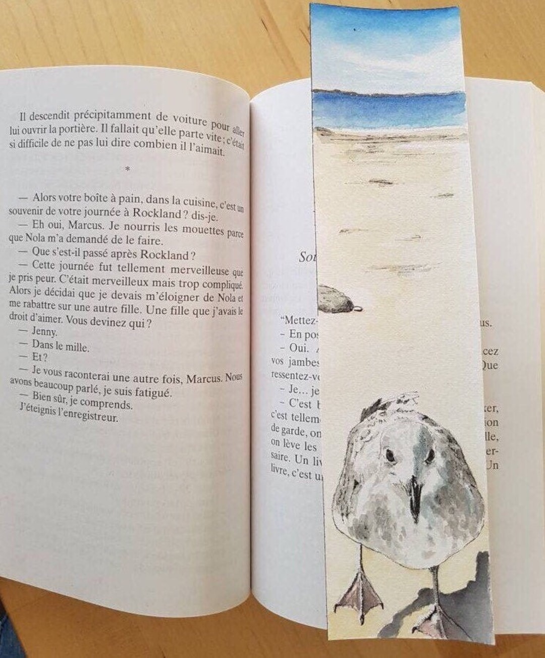 Seagull Bookmark, Bretagne, Saint Malo, Original Watercolor - Etsy