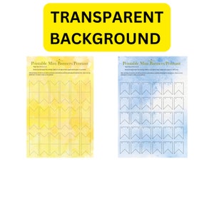 PDF File-printable Mini Banner Party- DIY Mini Pennant-printable Mini ...