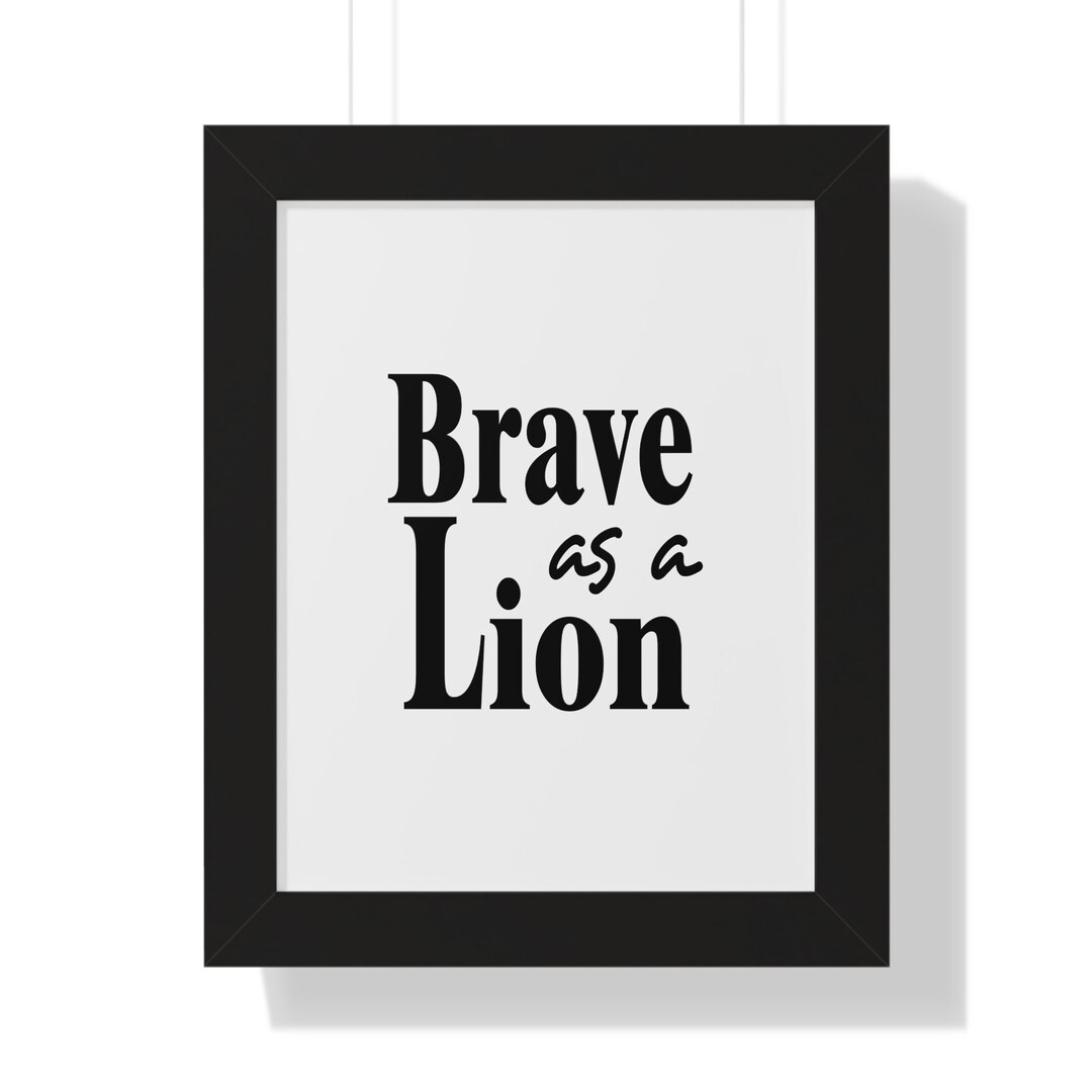 SVG File Brave as a Lion-png Motivational Quote-positive Quote Digital ...