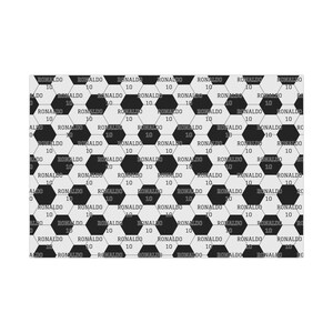 Soccer Player Gift Wrap Personalized With Name Soccer Ball Pattern Gift ...