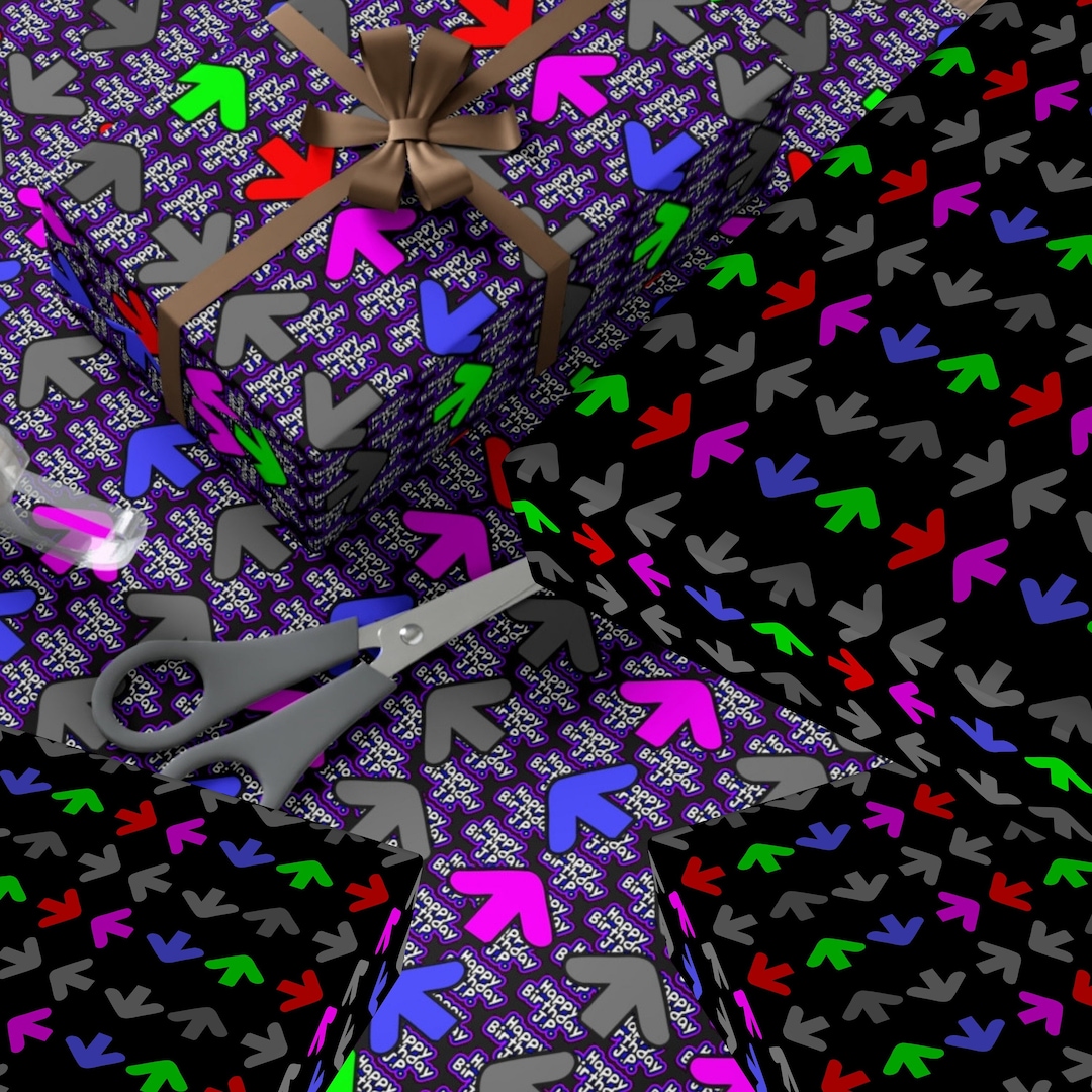 FNF Birthday Party Gift Wrap | Friday Night Birthday Paper Wrap ...