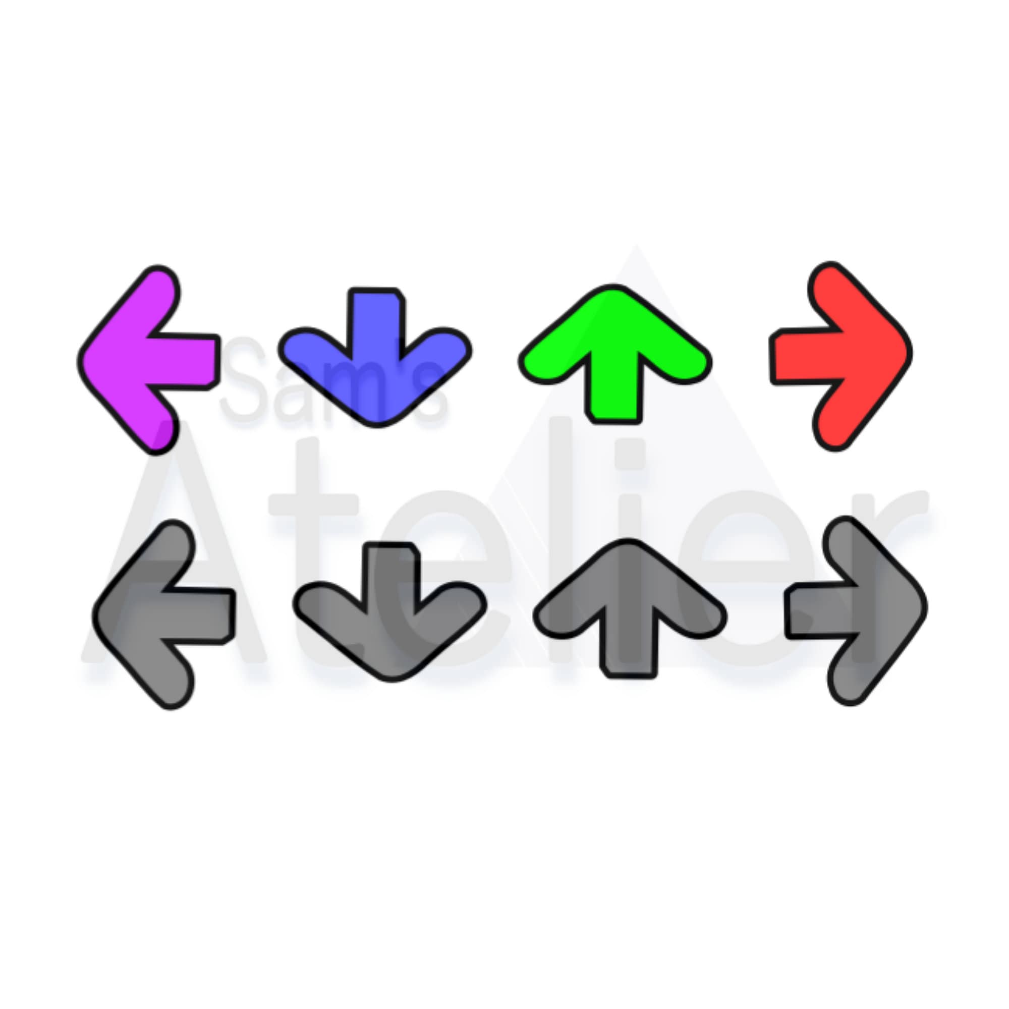 ARCHIVO SVG Friday Night Funkin inspirado Flechas - Etsy España