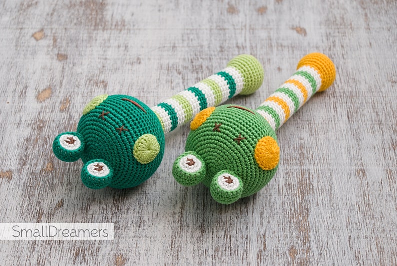 Frog Rattle Crochet Rattle Toy Baby Gift Cotton Teether - Etsy