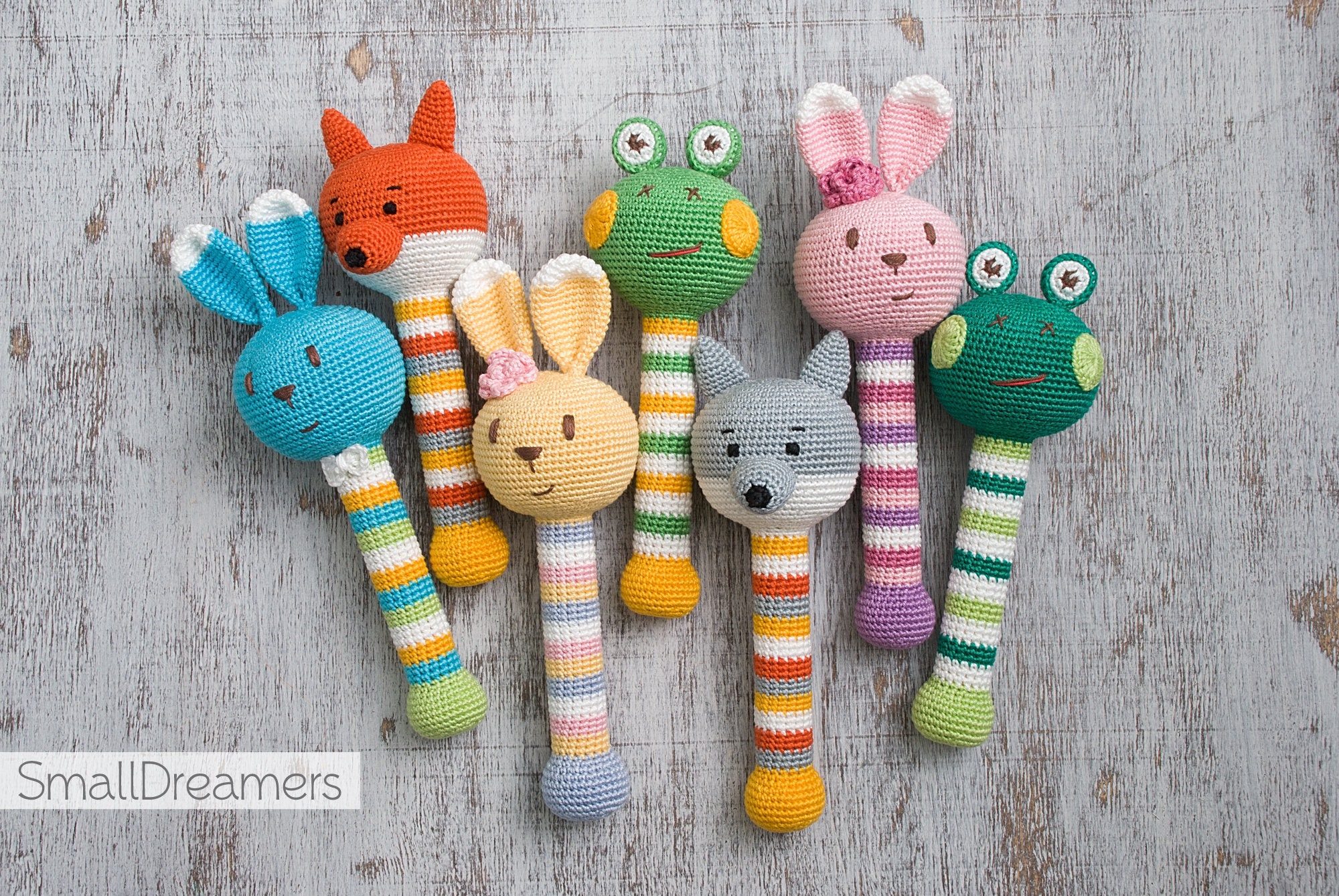 Frog rattle Crochet rattle toy Baby gift Cotton teether | Etsy