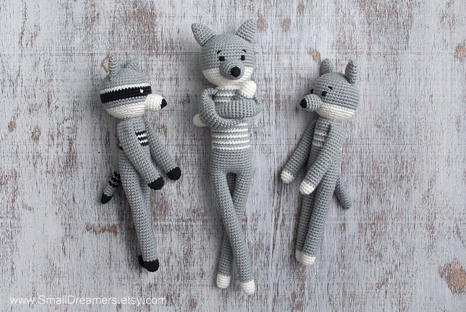Wolf Handmade Toy Crochet Stuffed Grey Wolf Woodland Animal - Etsy