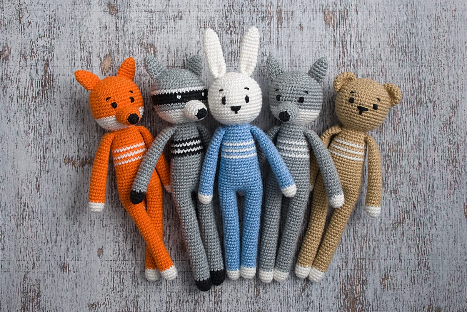 Wolf Handmade Toy Crochet Stuffed Grey Wolf Woodland Animal - Etsy