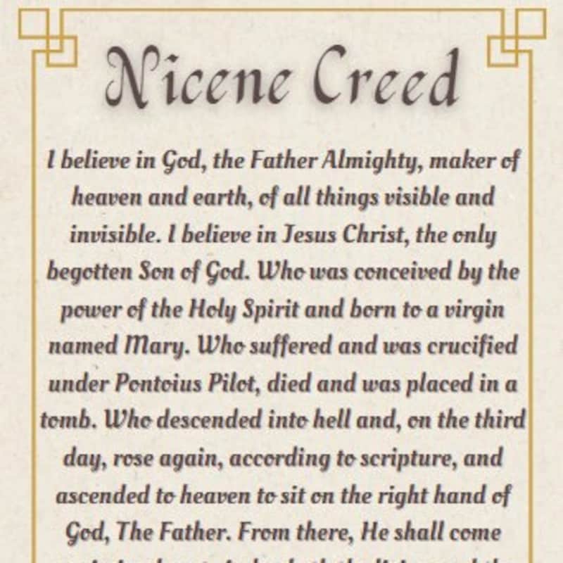 Nicene Creed - Etsy