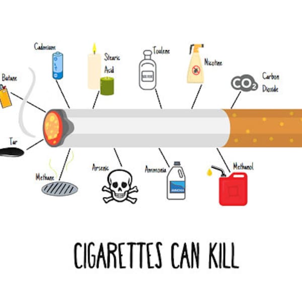 Cigarette Diagram - Etsy
