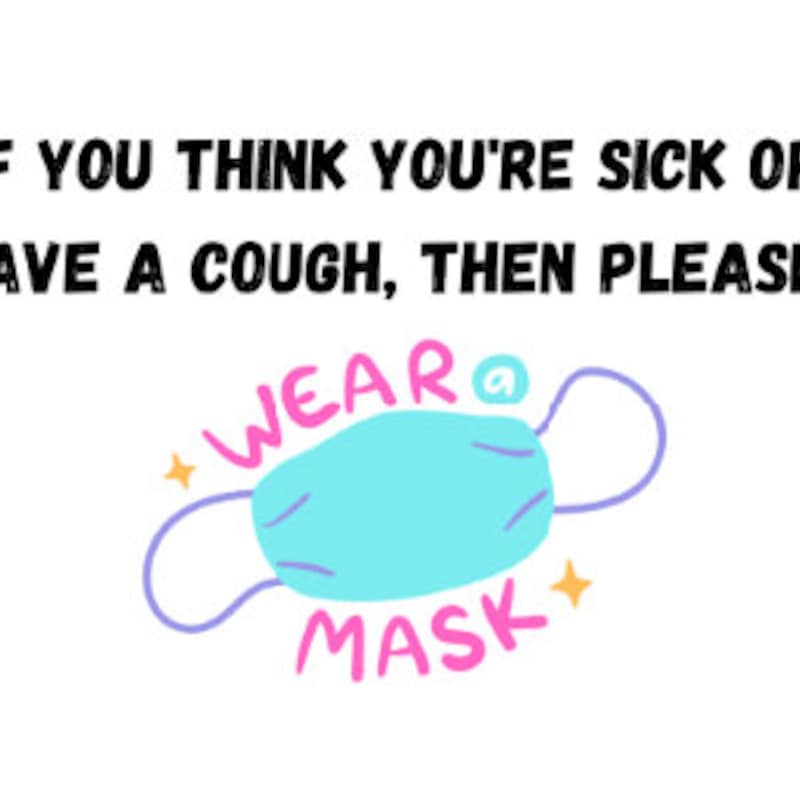 Please Wear a Mask Signs - Etsy