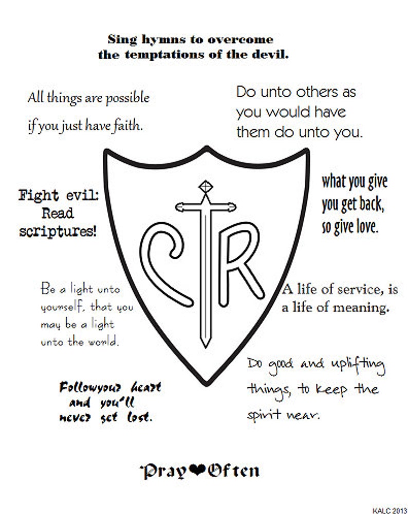 CTR Shield Quotes Digital Printable, Wall Art, LDS, Quotes, Choose the ...