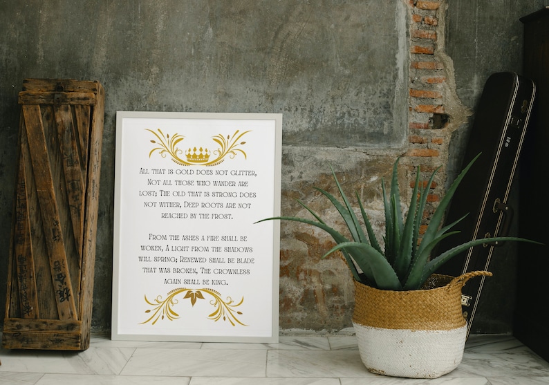 LOTR Novel the Riddle of Strider Poem Digital Printable - Etsy UK