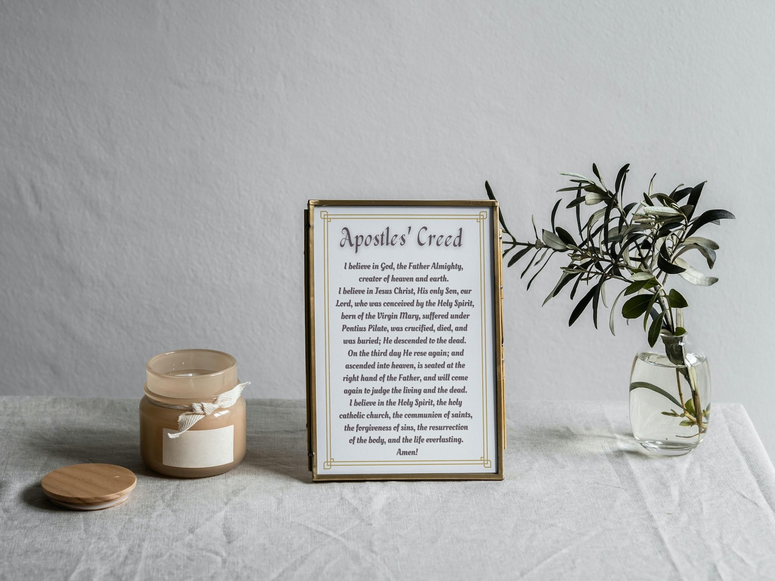 Digital Printable, Apostles Creed, Religious Print, Catholic Desk Art ...