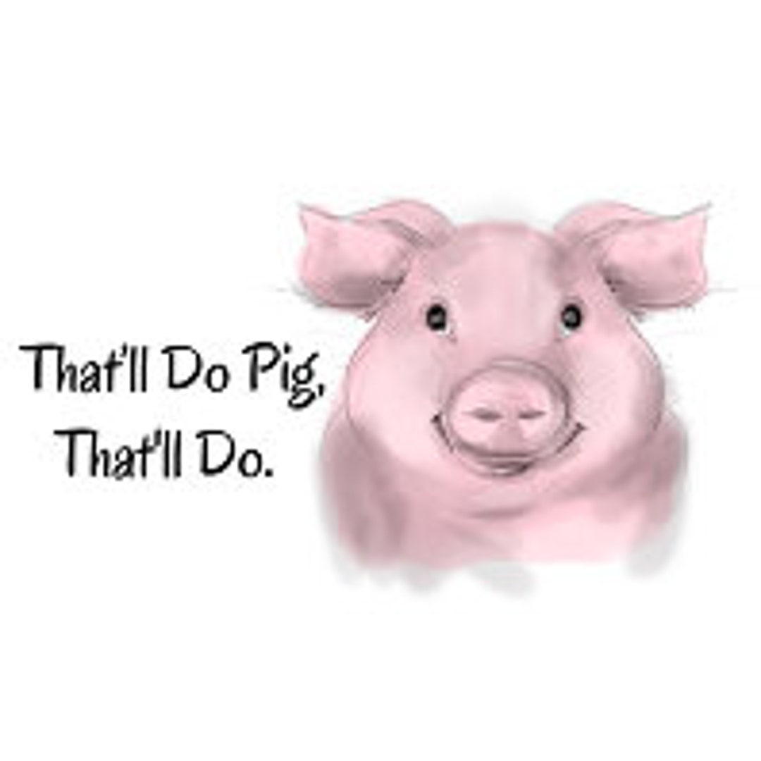 Babe Pig in the City That'll Do Pig Digital Printable Nursery Art Pop Culture Print - Etsy