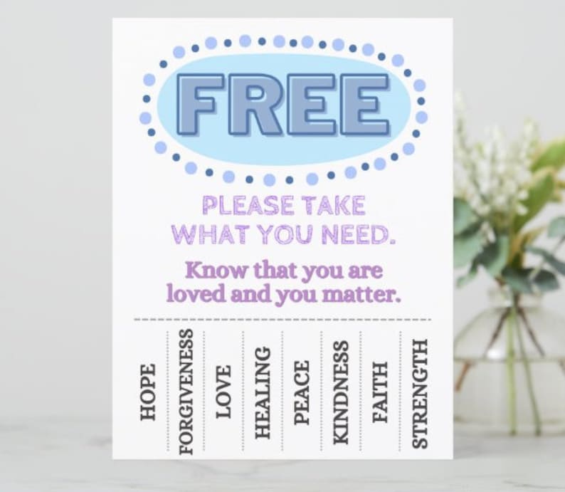 Digital Printable Take What You Need Flier - Etsy