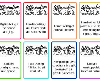 Printable Positive Affirmation Cards - Etsy